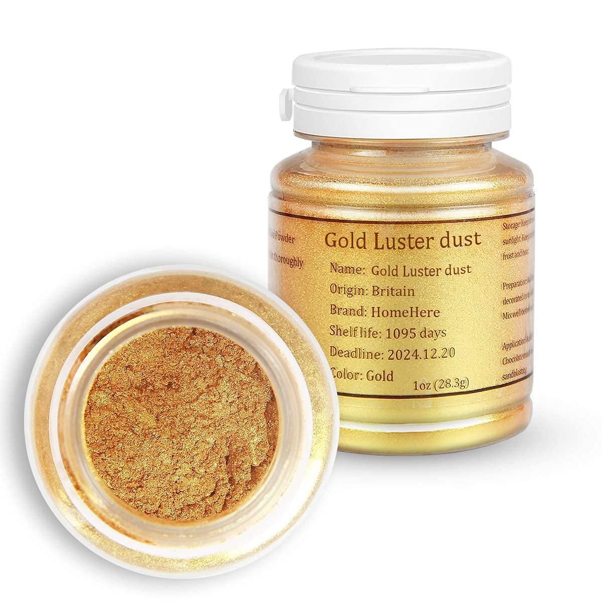 HomeHere Luster Powder Dust Edible Cake Dust 1oz/28.3g Golden | Buy Now ...