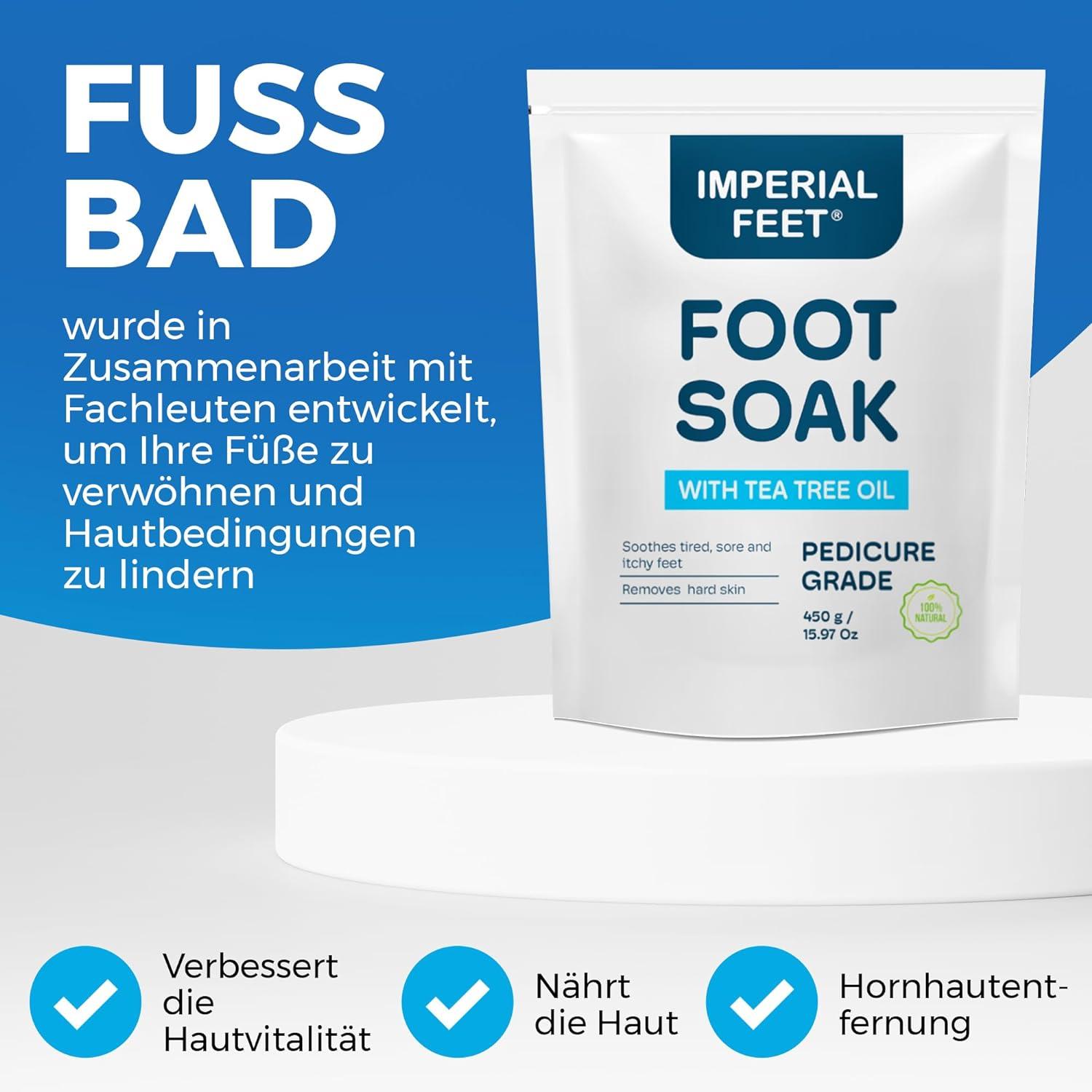 Pedicure Quality Foot Soak with Tea Tree Oil & Epsom Salt | Helps Treat ...