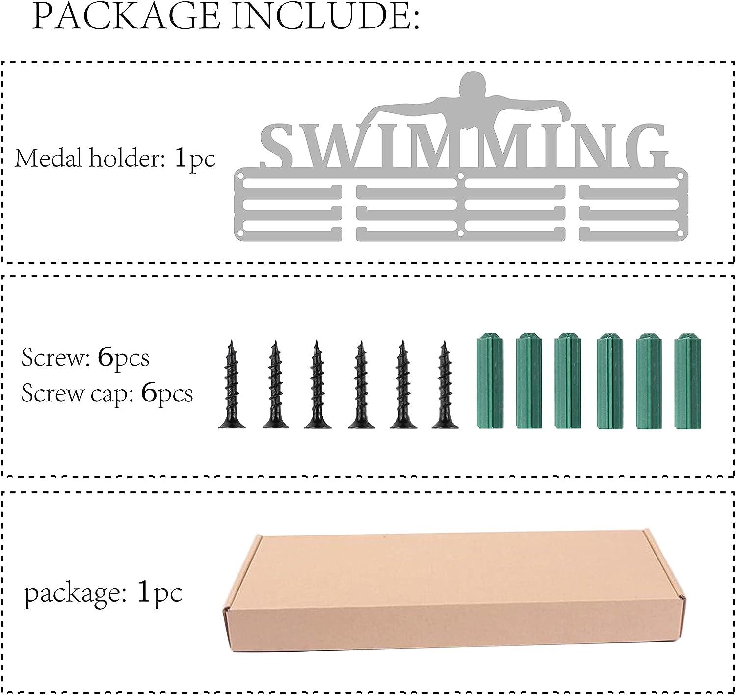Swimming Medal Holder Display Stand | Wall Mount Rack for Champions ...