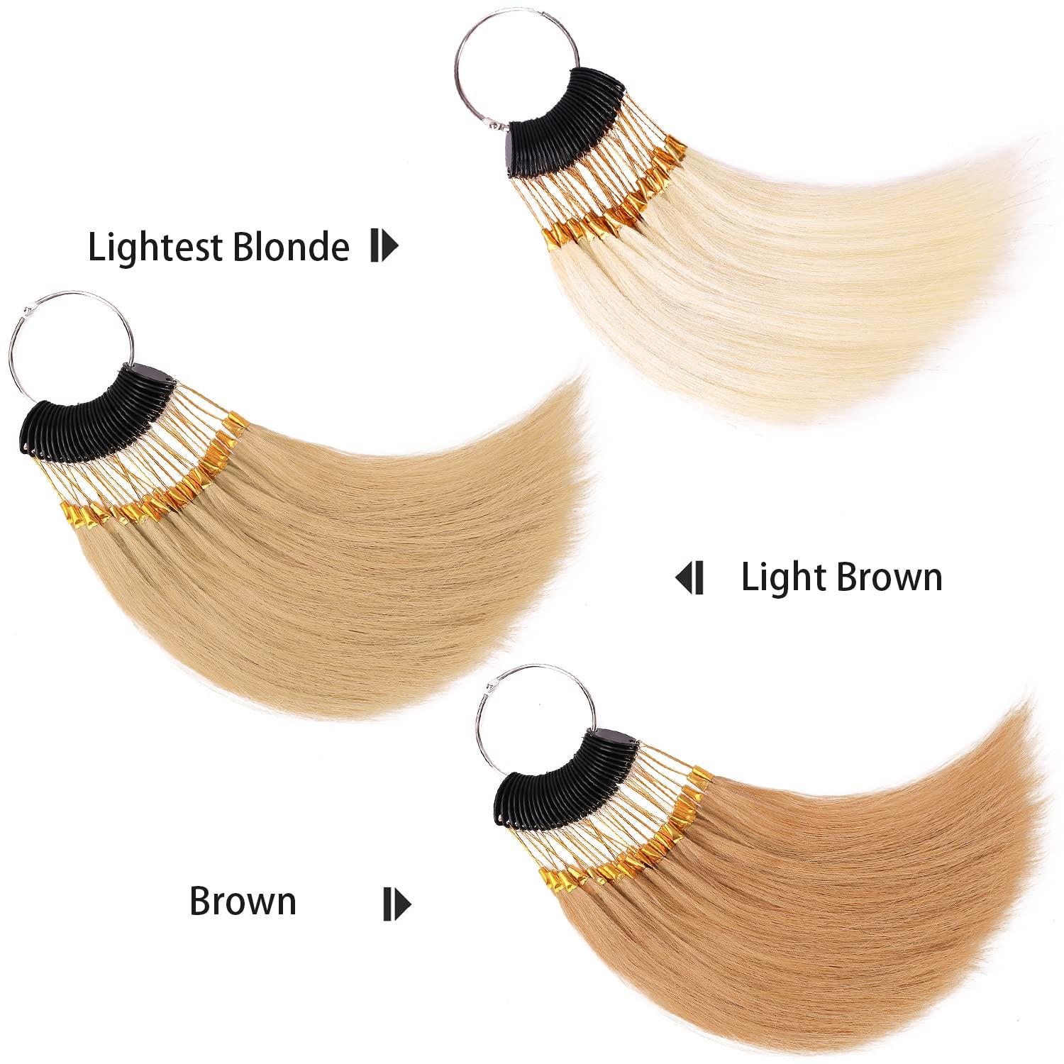 100% Human Hair Swatches Testing Color Rings for Salon - Lightest ...