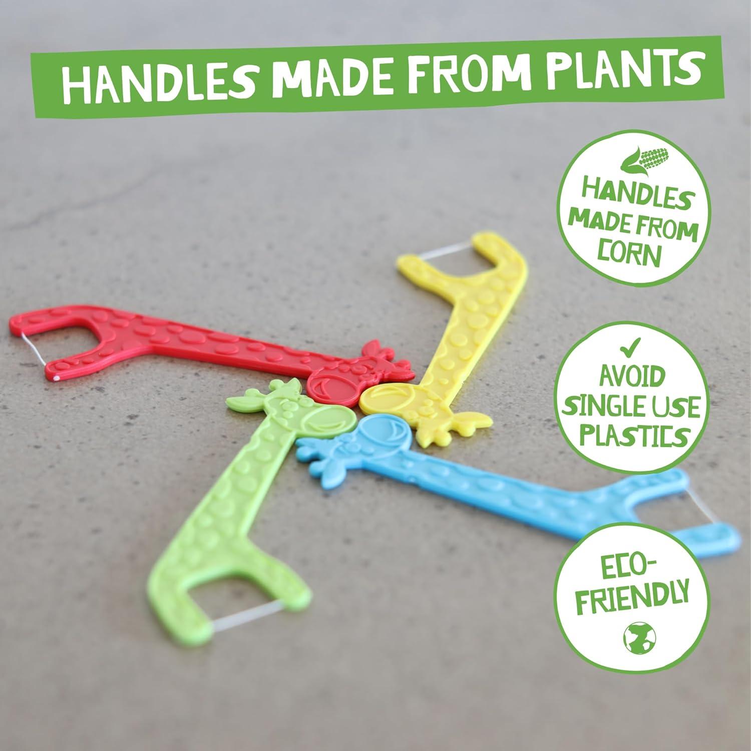 Jack N' Jill Kids Fairy Floss - Eco-Friendly Giraffe Handle Floss - 30 ...
