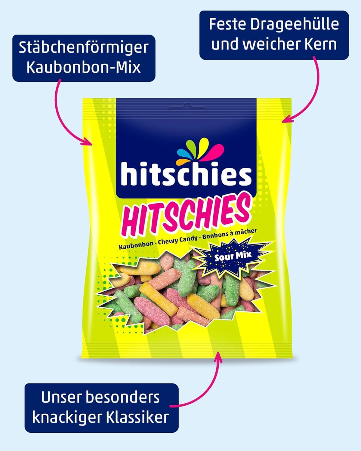 Hitschies Sour Mix - Fruity & Crunchy Chewing Candy - Gluten-Free ...