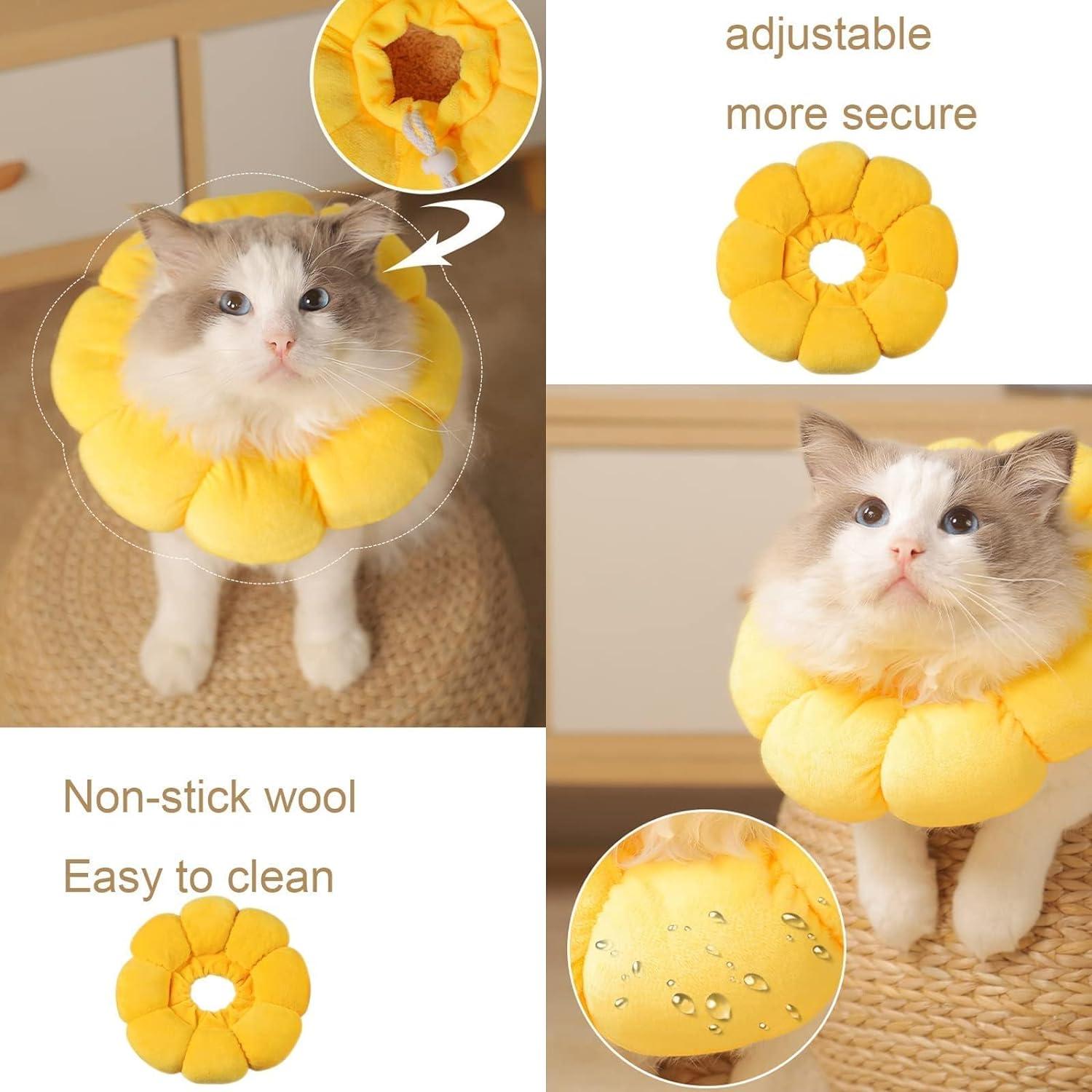 Cat Recovery Collar Cat Cone Cute Sun Flower Neck Cat Cones After ...