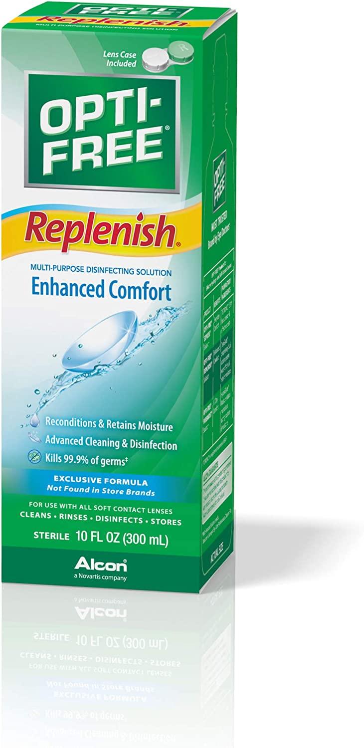 Opti-Free Replenish Multi-Purpose Disinfecting Solution 10 Fl Oz with ...