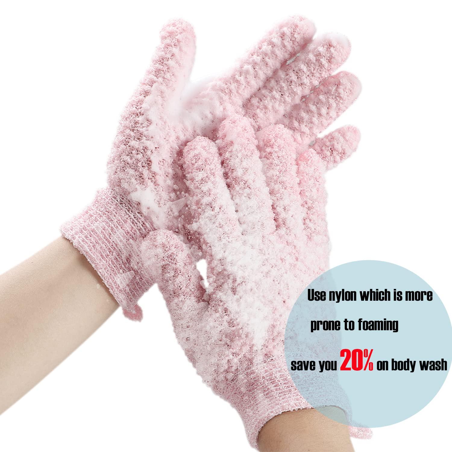 Peeling Gloves for Body & Face - Double-Sided Microfiber Dead Skin ...