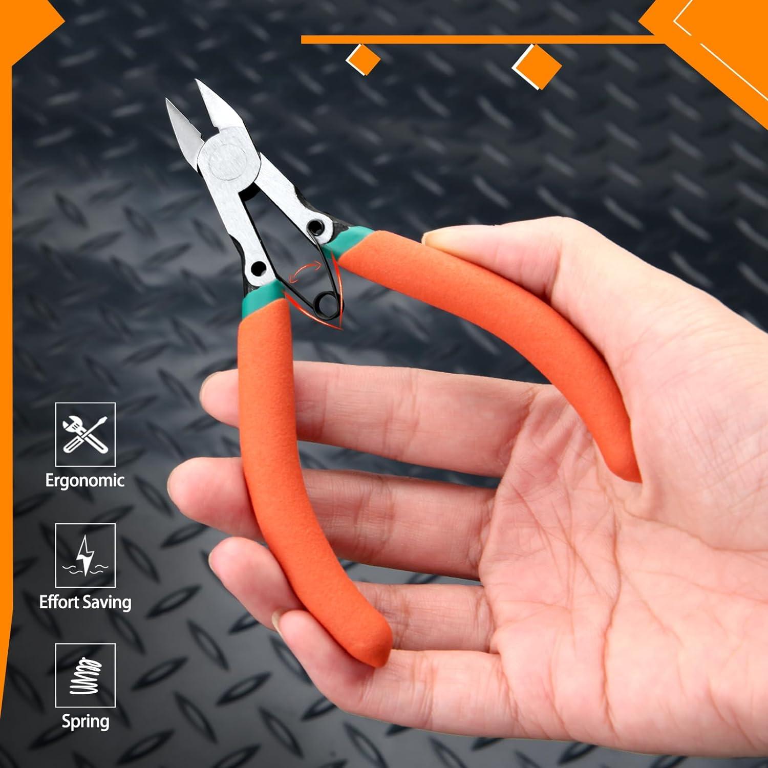 SPEEDWOX Wire Flush Cutters Electronic Model Sprue Wire Clippers Spring ...