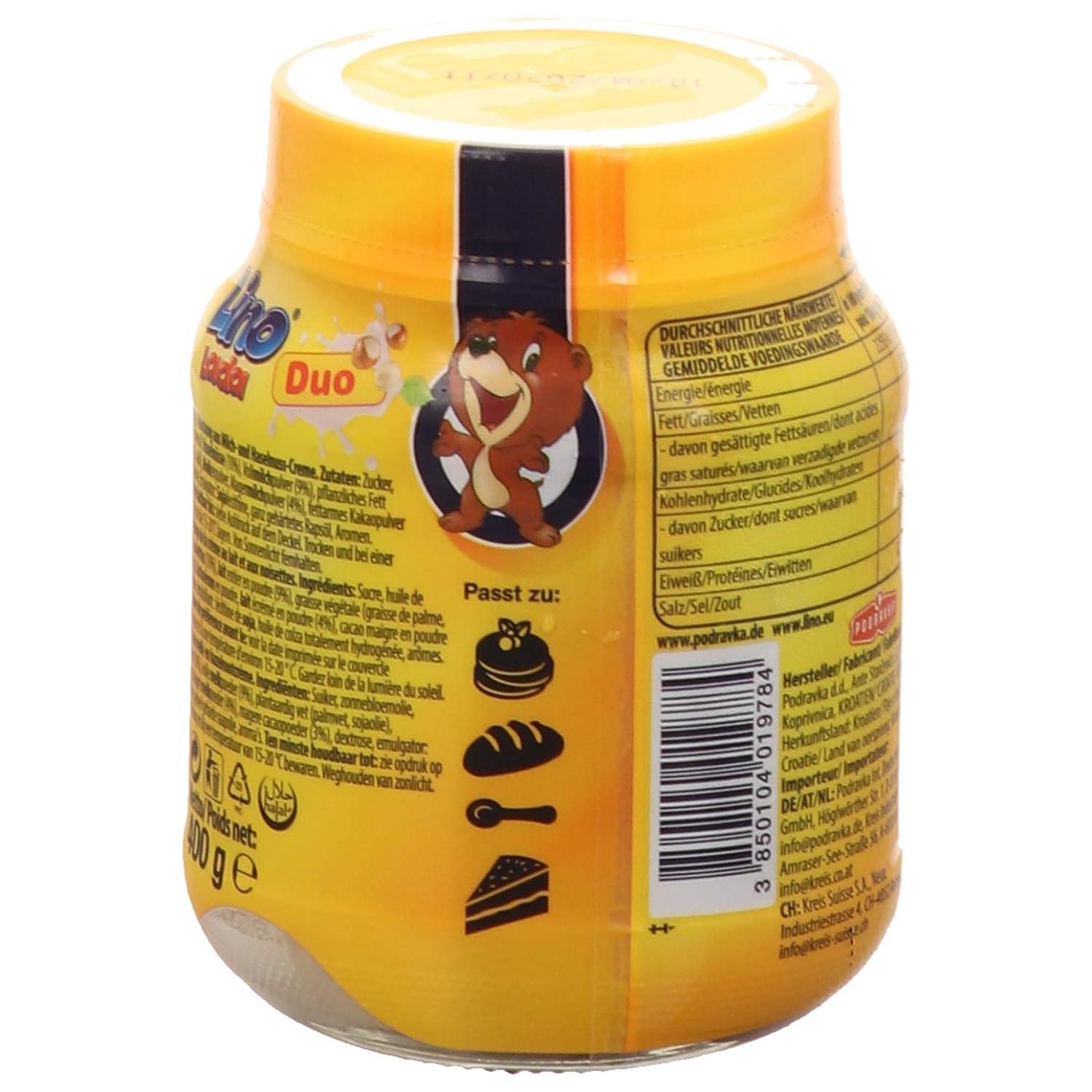 Buy Podravka Lino Lada Duo Hazelnut Cream - Fine Hazelnut & Cocoa ...