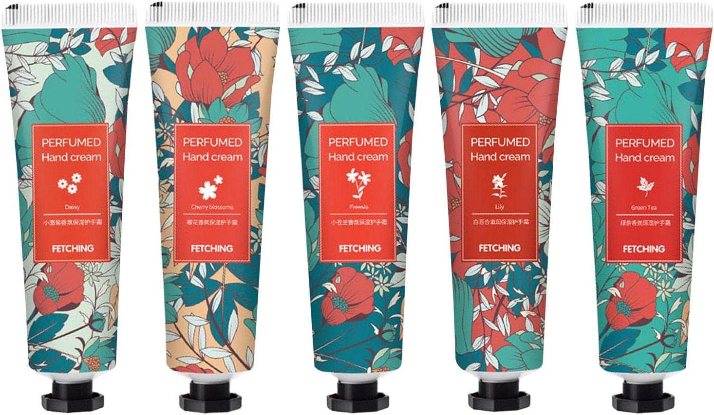 Moisturizing Hand Cream Gift Set | 5 Plant-Based Creams for Dry Cracked ...