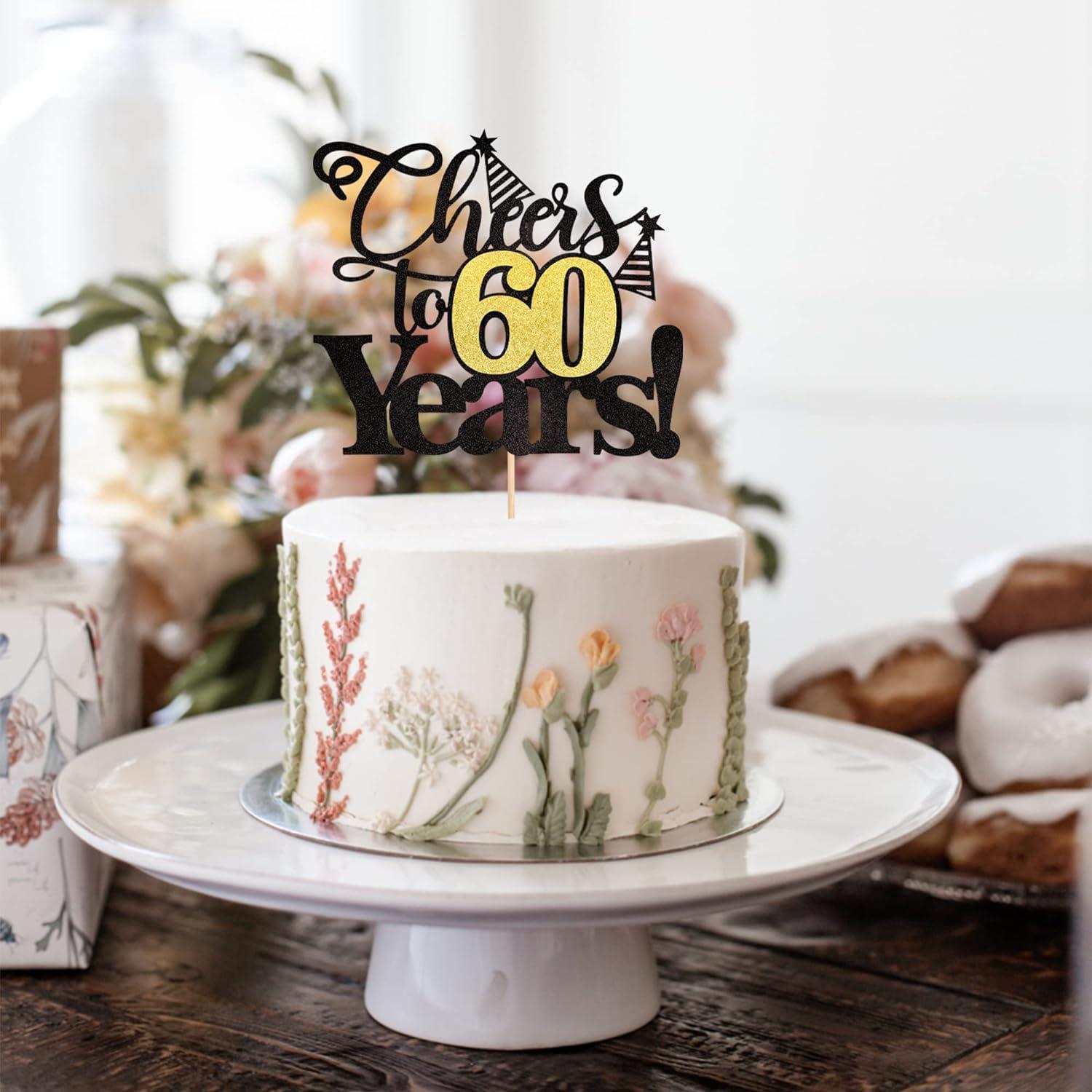 sixty cake topper