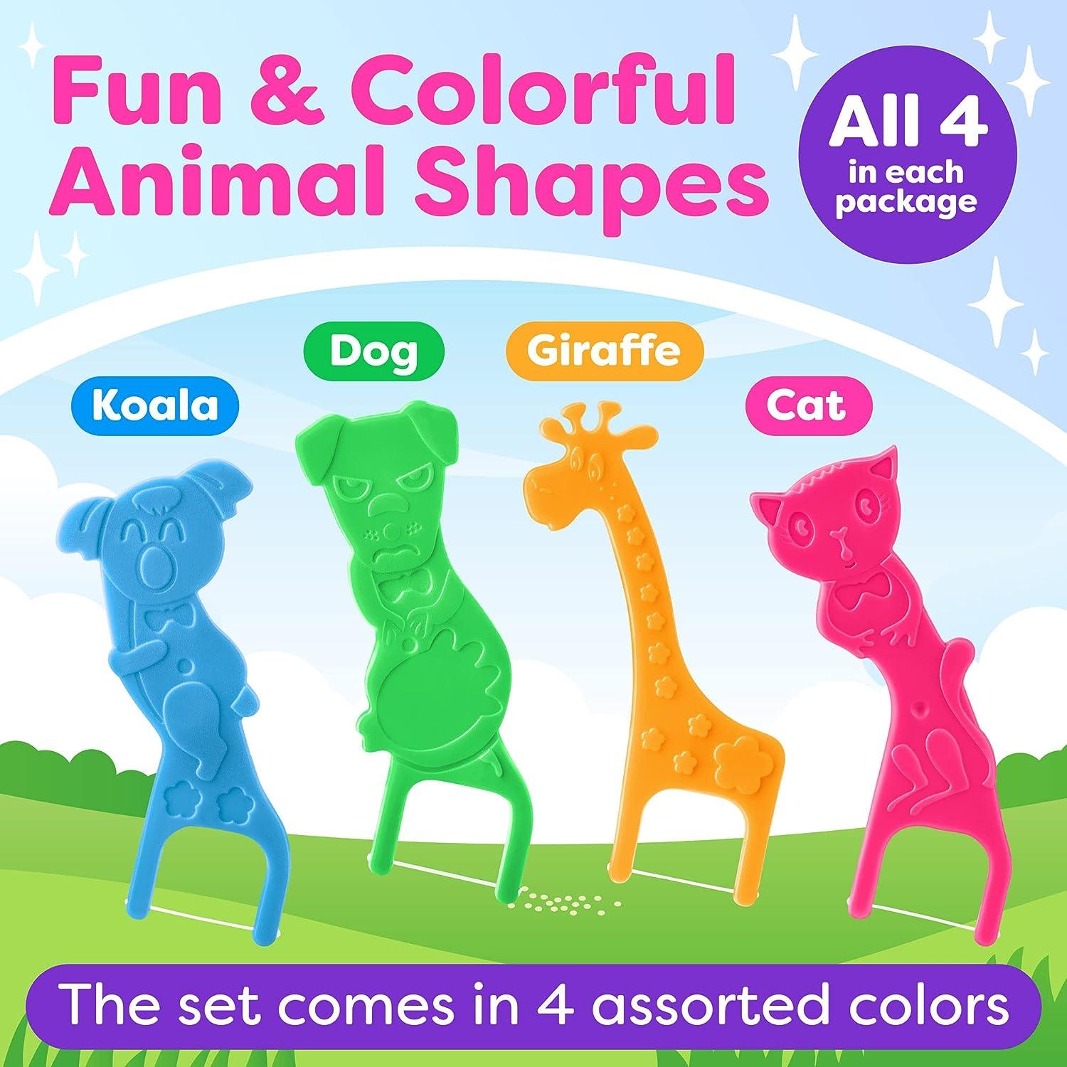Cute Animal Kids Flossers 2 Pack (100 Total) - Bubble Gum Flavored ...