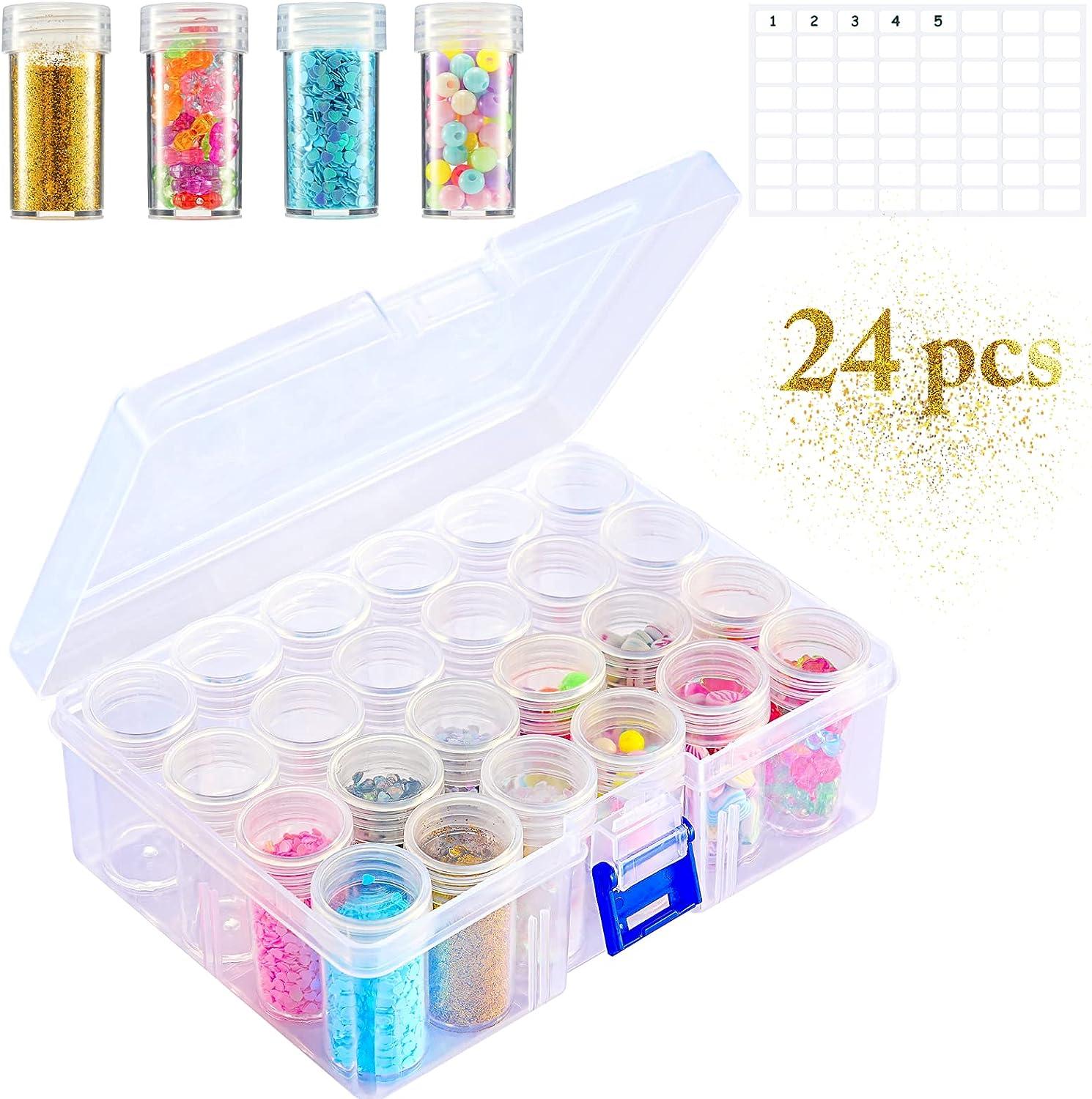 JUSTDOLIFE Embroidery Diamond Storage Box - 30 Small Beads Containers ...