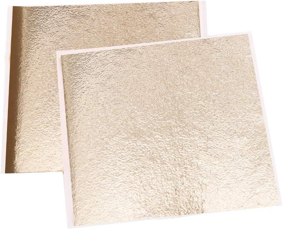KINNO Imitation Gold Foil Sheets - 100 Sheets for Arts, Crafts, and ...