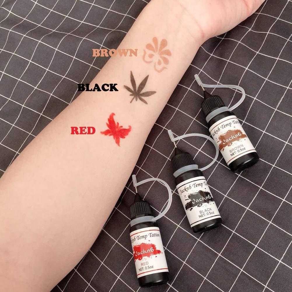 Jacknb Temporary Tattoo Kit - Freehand Ink, Semi Permanent Jagua Gel ...