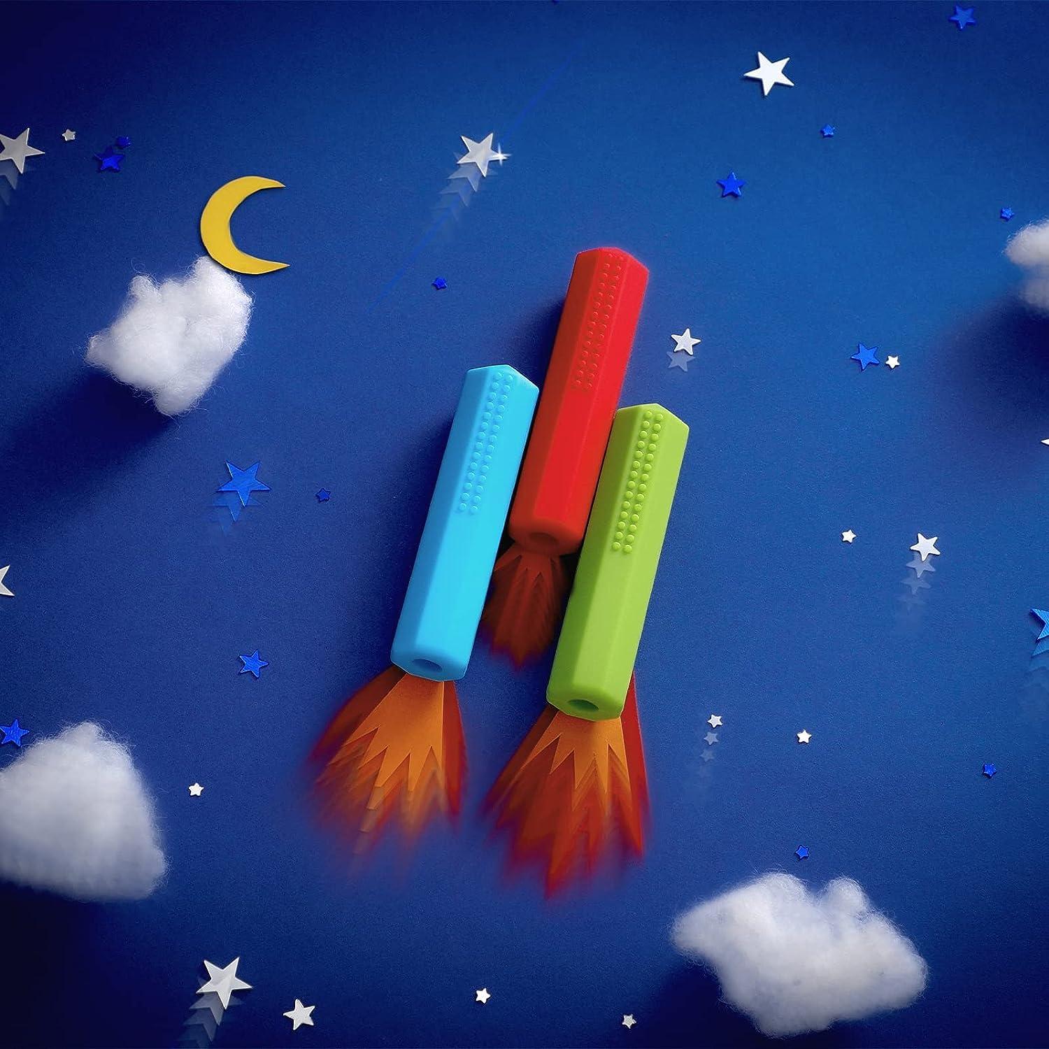 Sensory Chew Pencil Toppers Set - 6 Pieces Autism Chew Toys for Boys ...