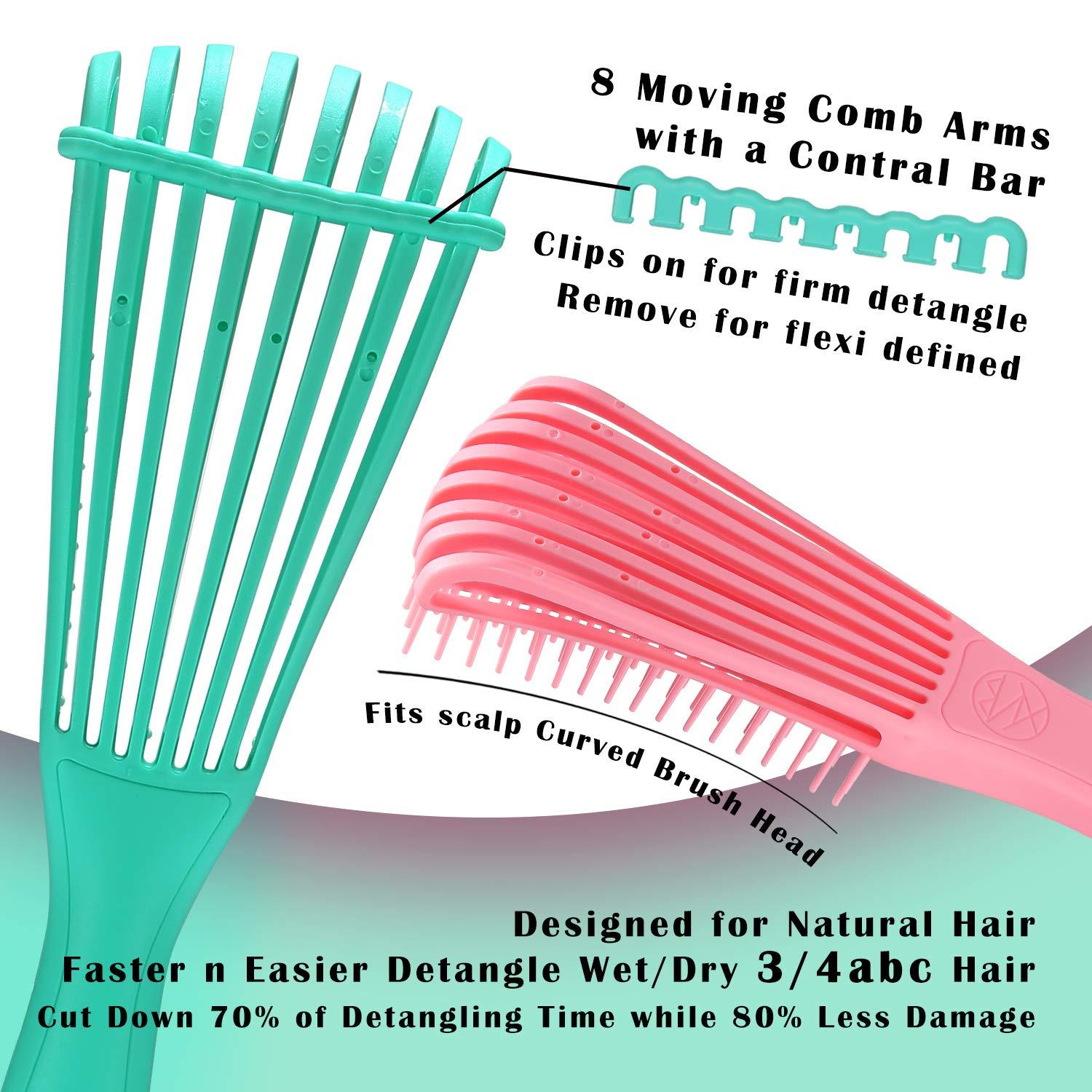 2Pack BESTOOL Detangling Brush for Black Natural Hair - Fast & Easy ...