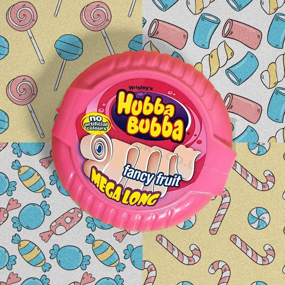 Hubba Bubba 2 x Snappy Strawberry & 2 x Fancy Fruits Mega Long Bubble ...