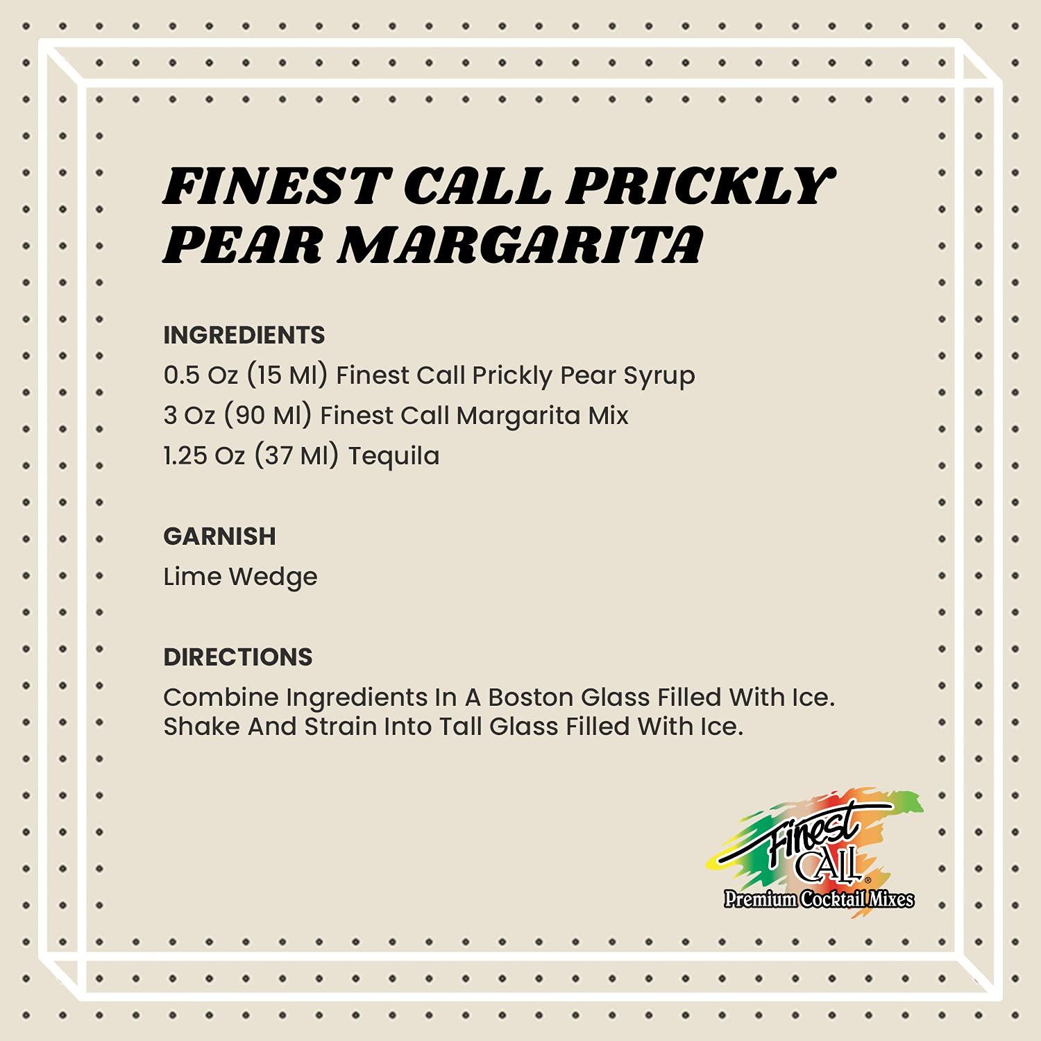 Finest Call Premium Prickly Pear Syrup Drink Mix - 1 Liter Bottle (33.8 ...