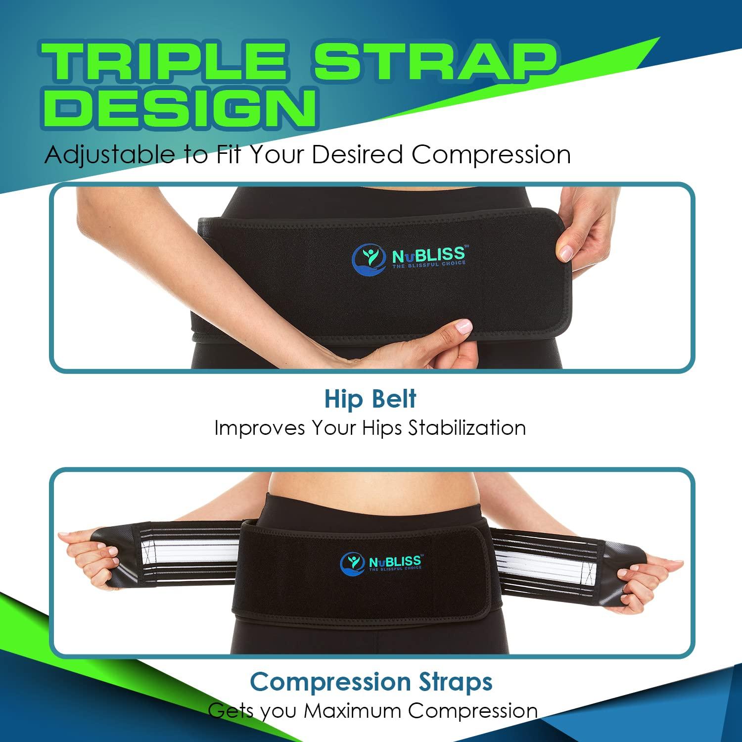 Sacroiliac SI Joint Trochanter Belt Hip Brace - Large Non-Slip Durable ...