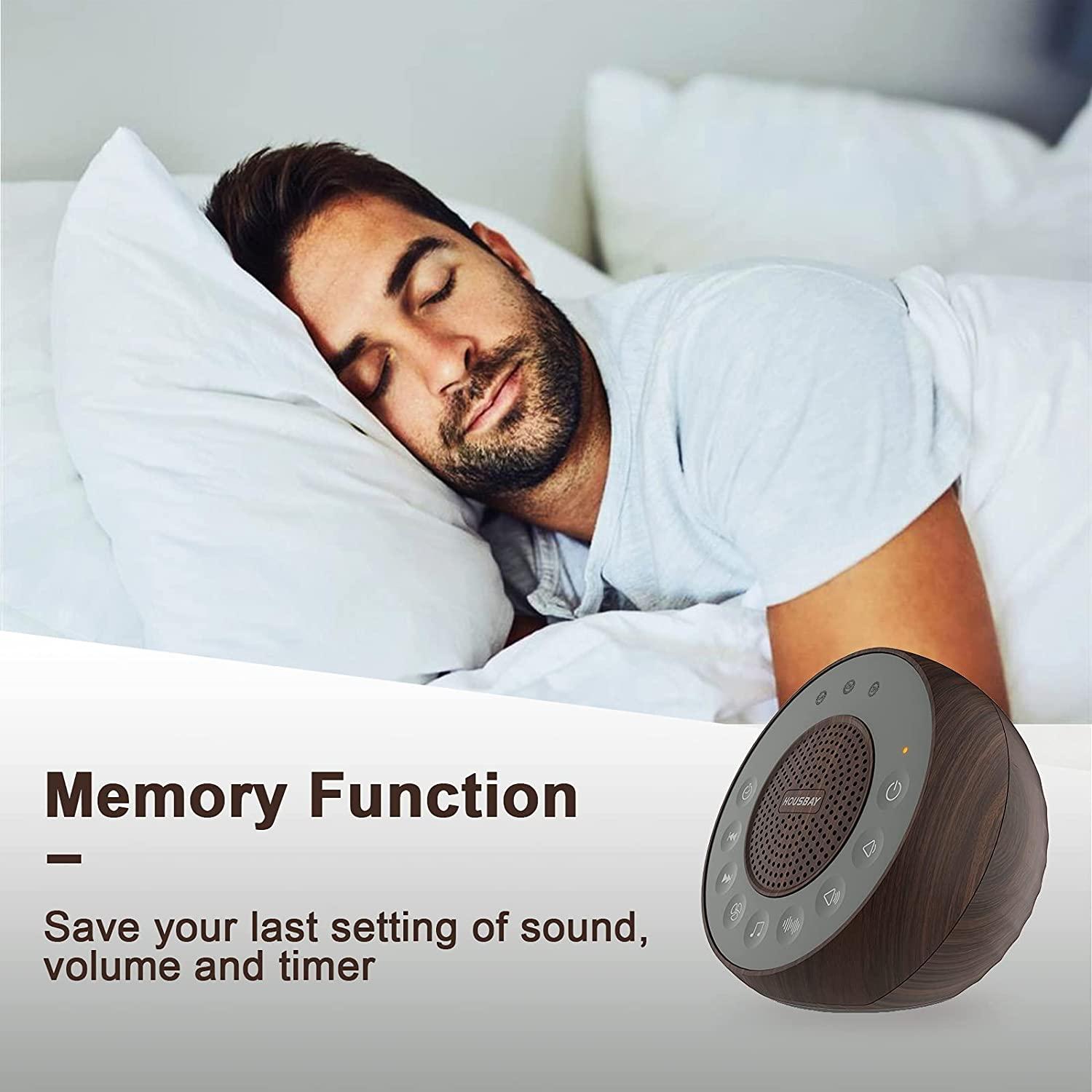 Housbay White Noise Machine - 31 High Fidelity Soothing Sounds - Sleep ...