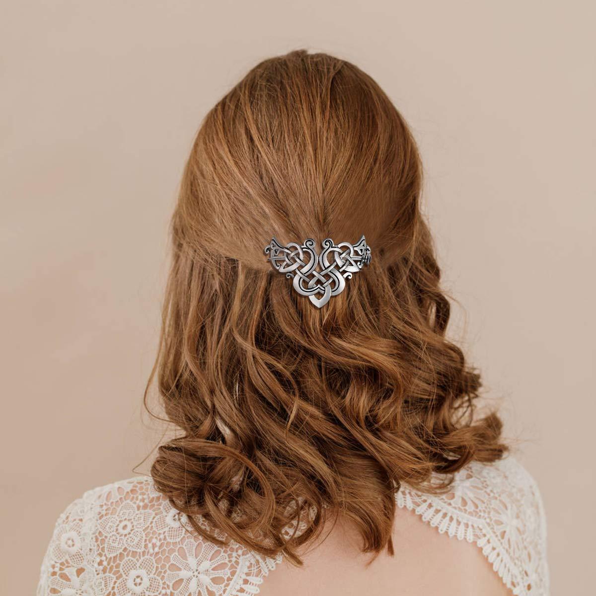 Lurrose Celtic Knot Hair Clips Vintage Braids Hair Jewelry Hair Slide ...
