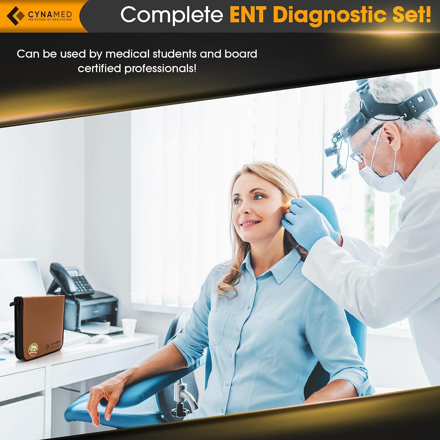 CynaMed ENT Diagnostic Kit - Professional Ear Nose Throat Examination ...