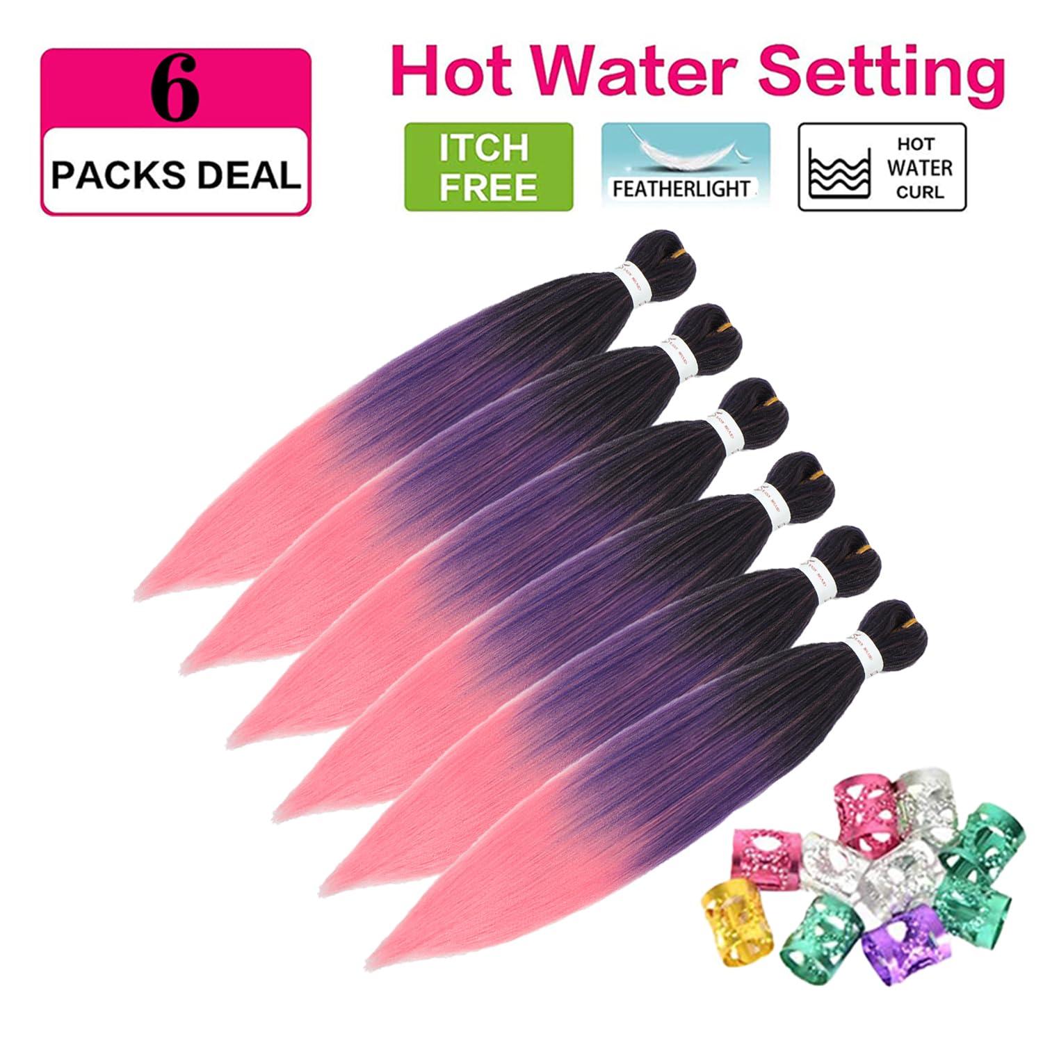 Xusuperb 30-Inch Pre-Stretched Braiding Hair Extensions - Ombre ...