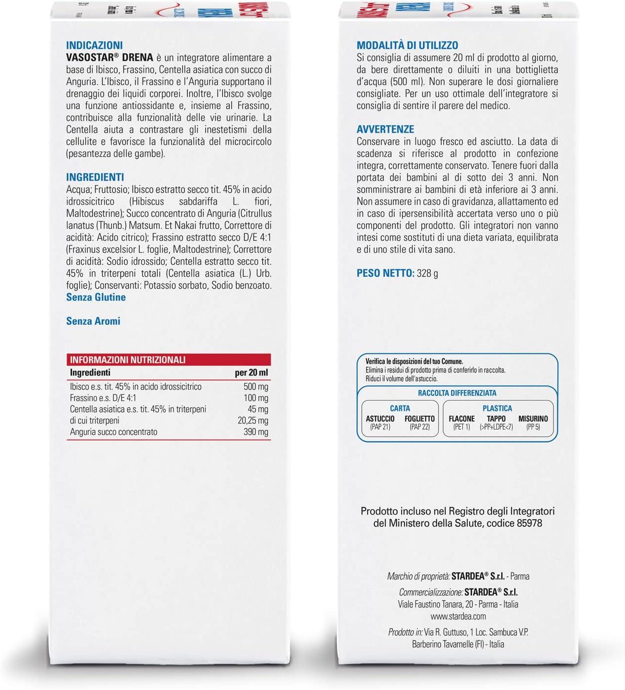 Vasostar Drainage Supplement | 300ml | Reduce Liquid Retention ...