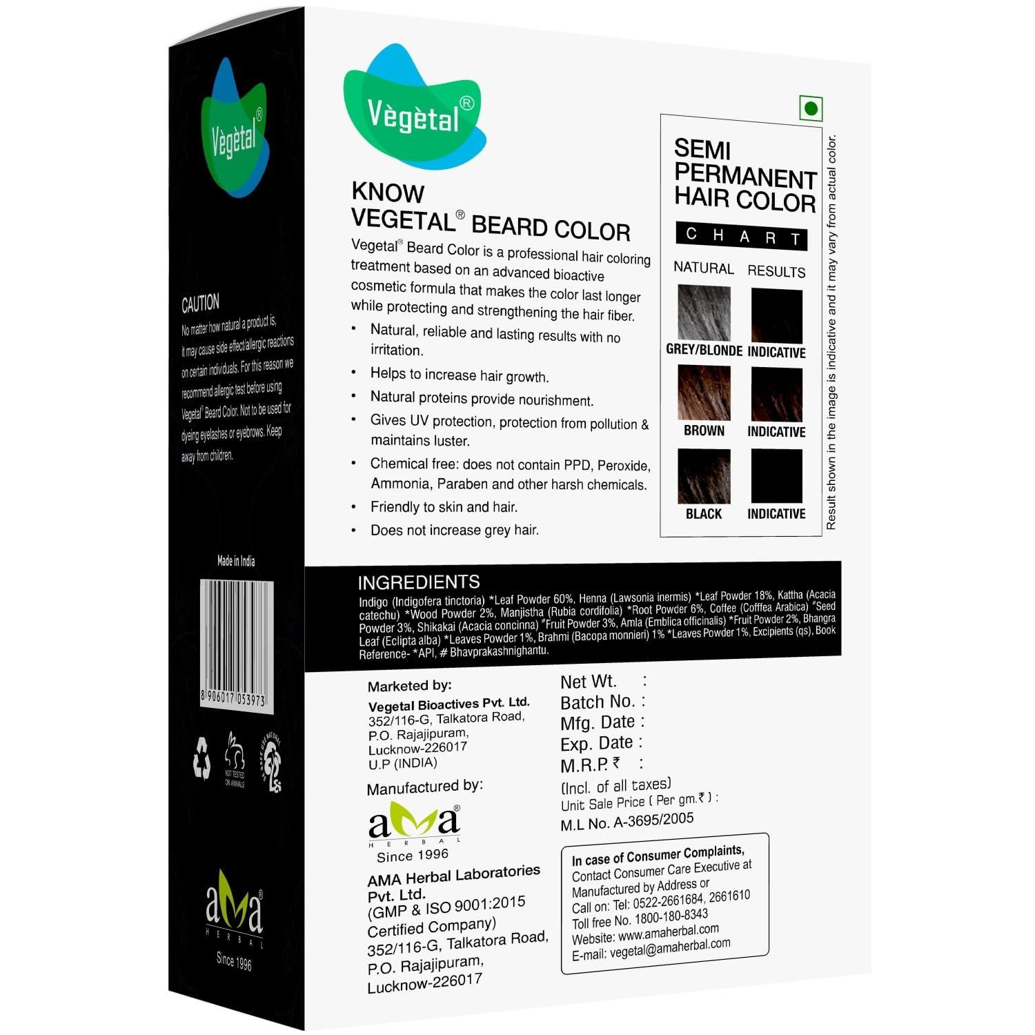 Vegetal Safe Color - Soft Black 25g | Certified Organic Chemical-Free ...