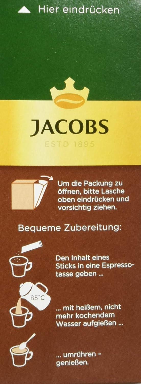 Jacobs Instant Coffee Espresso - 25 Sticks for 25 Drinks | Premium ...