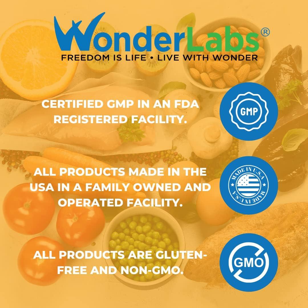 Wonder Labs Sublingual B12 (1000mcg) B6 (5mg) Folic Acid (400mcg) & Biotin (25mcg) with ...