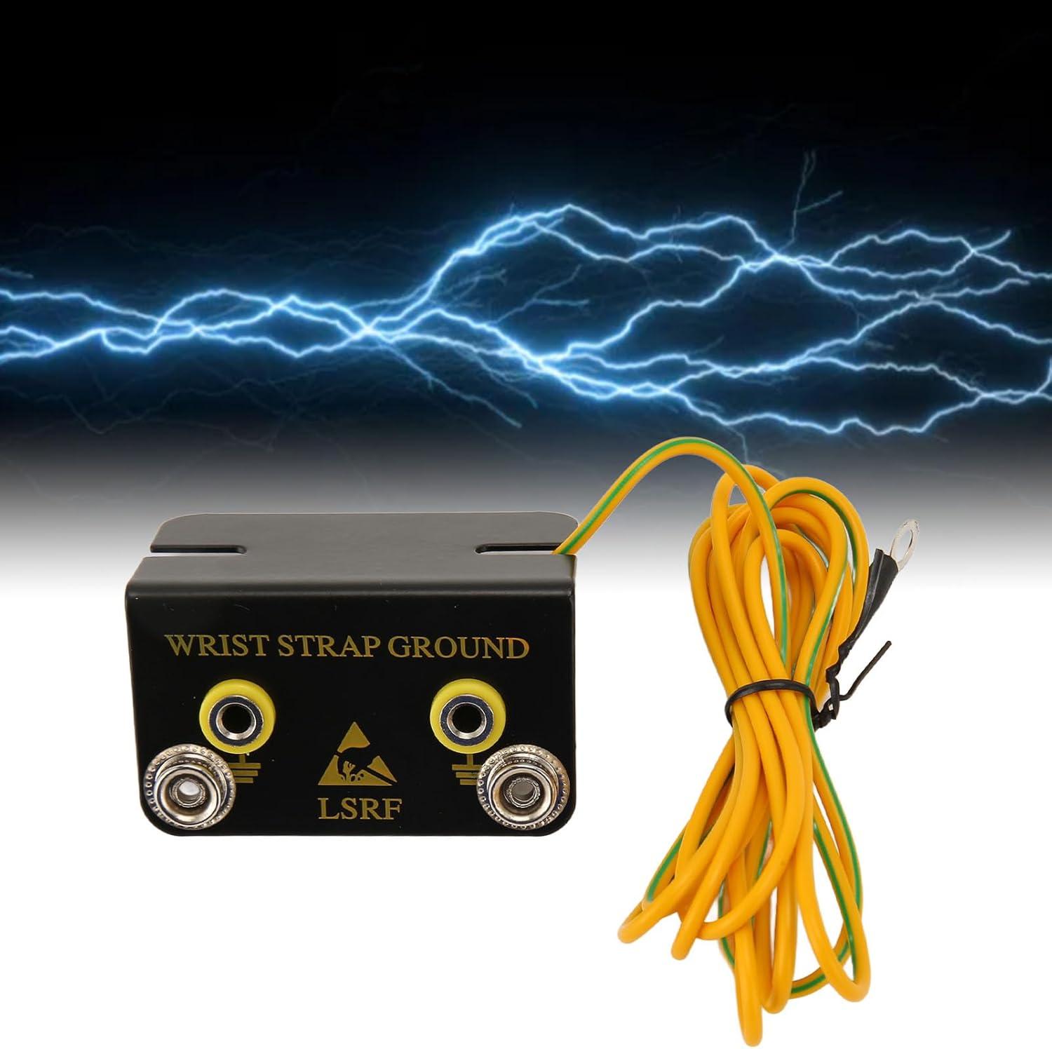 2-Hole Grounding Plug for ESD Wristbands | Antistatic Socket with 1.6M ...