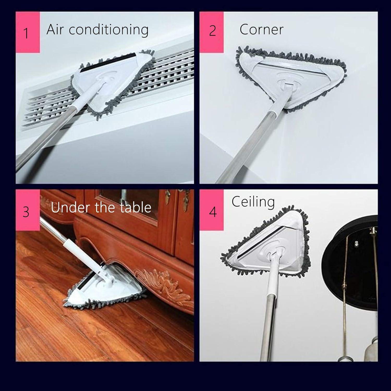 Ergonomic Triangular Glass Wiper - Extendable Cleaner for Ceilings ...