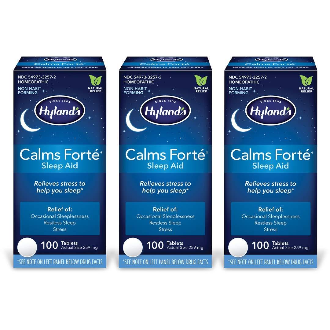 Hyland's Calms Forte Sleep Aid Tablets - Natural Relief for Nervous ...