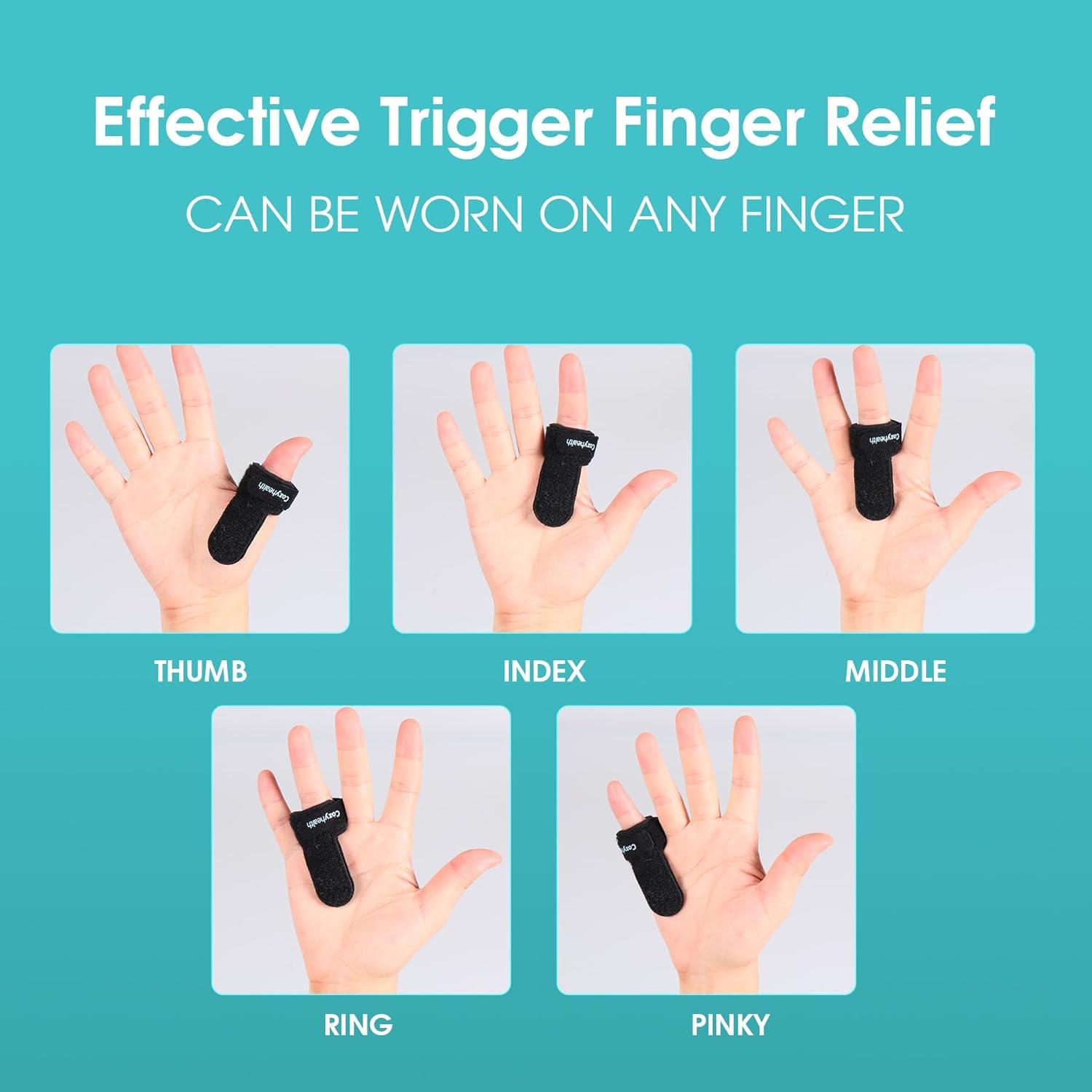 Trigger Finger Splint (2 Pack) - Universal Support Brace for Hand ...