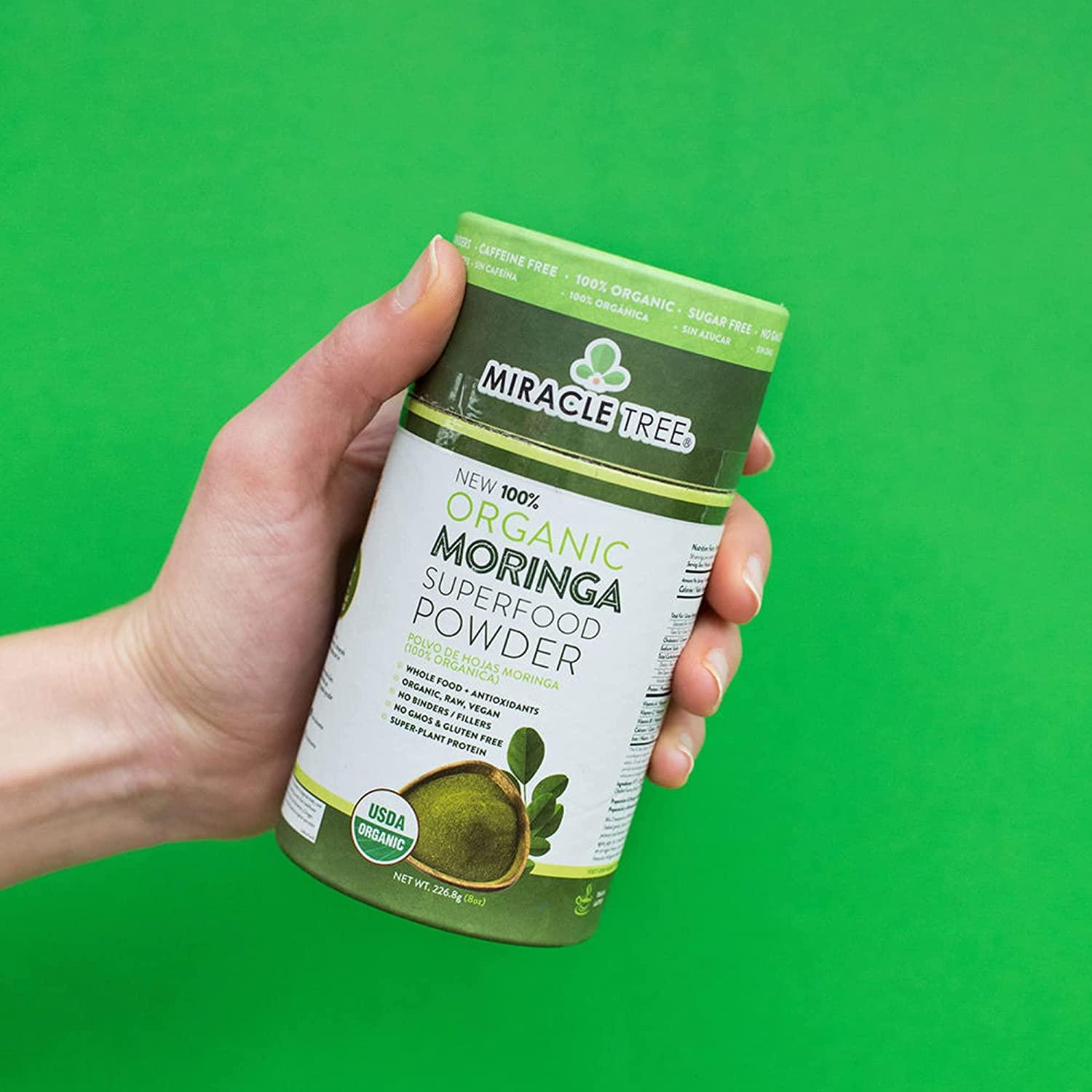 Miracle Tree Organic Moringa Superfood Powder - 100% Pure 8 oz (Pack of 1) | Buy Now with ...