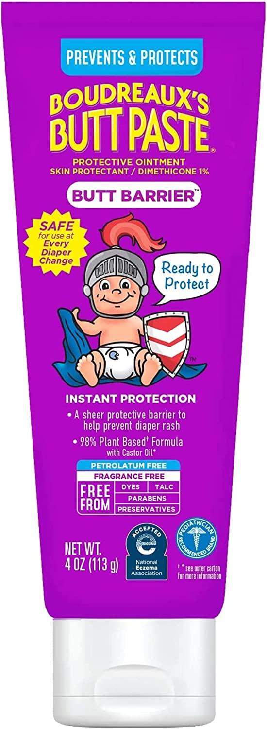 Boudreaux's Butt Paste 4oz Tube - Butt Barrier Ointment for Rash ...