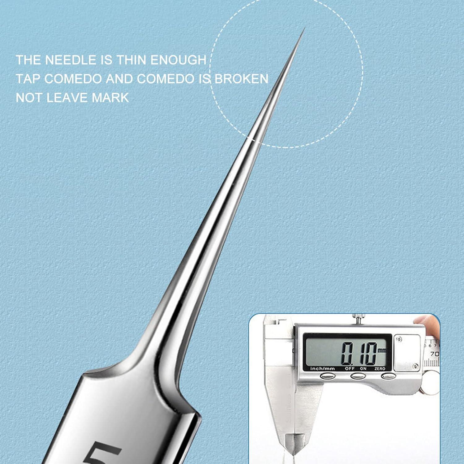 Professional Stainless Steel Blackhead Tweezers & Pimple Popper Tool ...