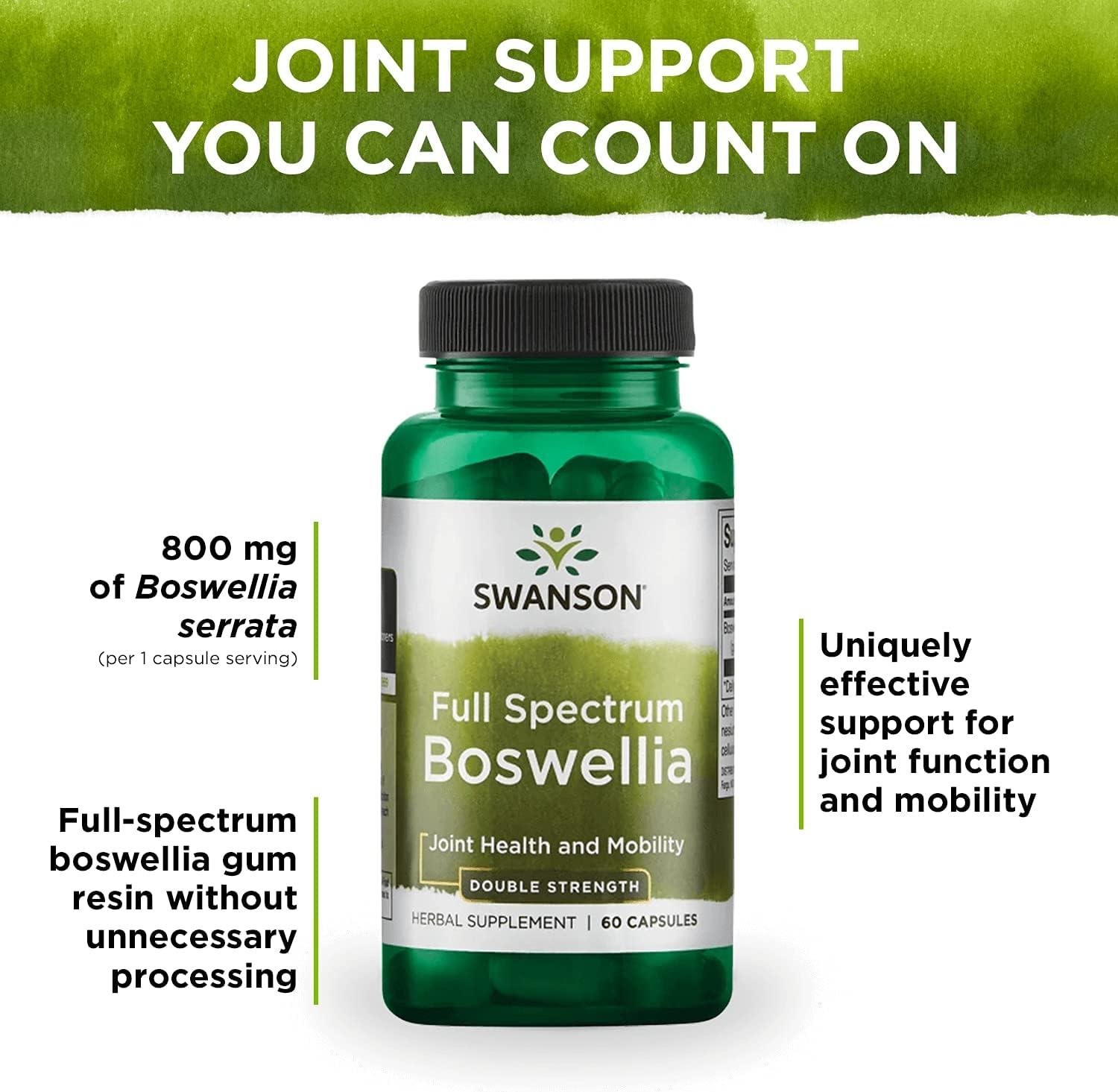 Swanson Double Strength Boswellia Herbal Supplement - Joint Support ...
