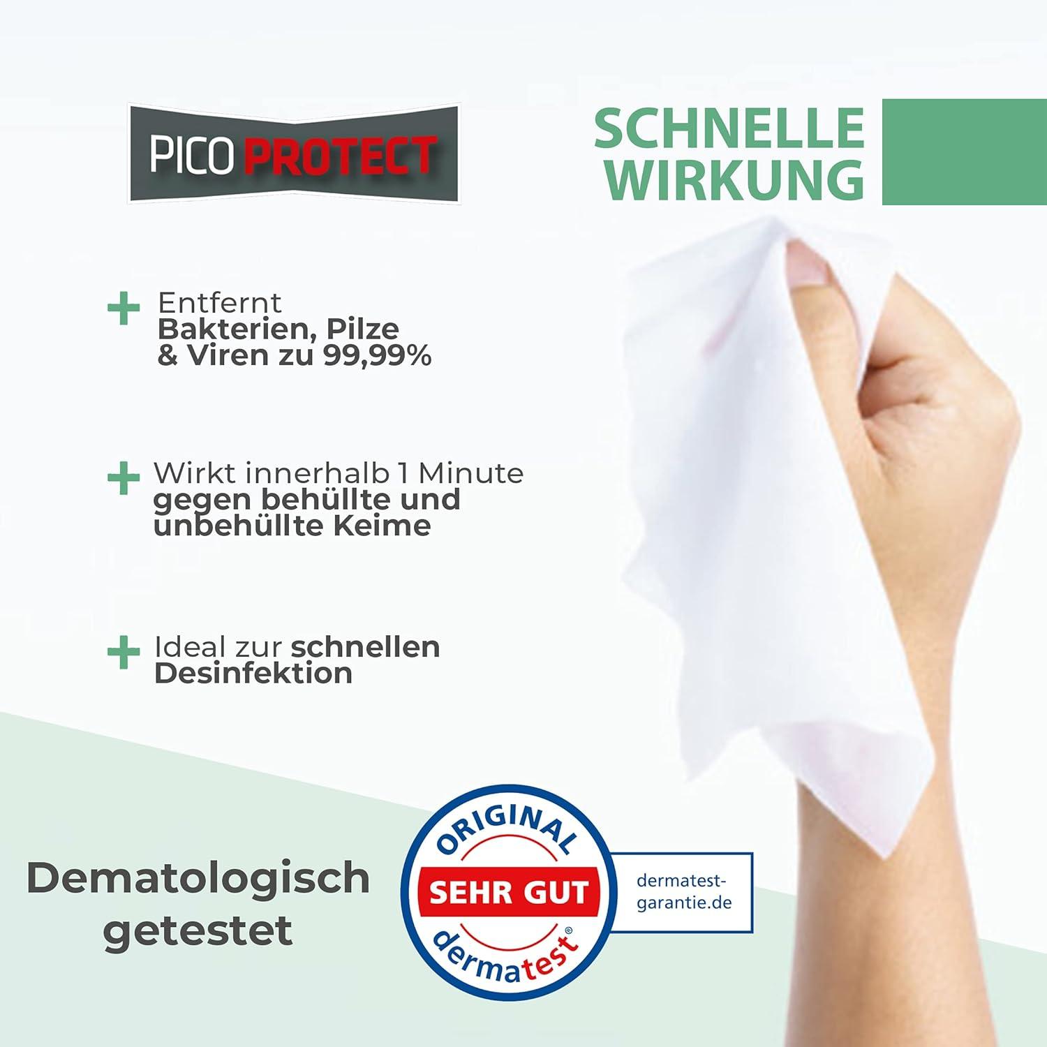 PICO Protect 30 Disinfection Wipes - 120 Non-Alcoholic Towels 30x25cm ...