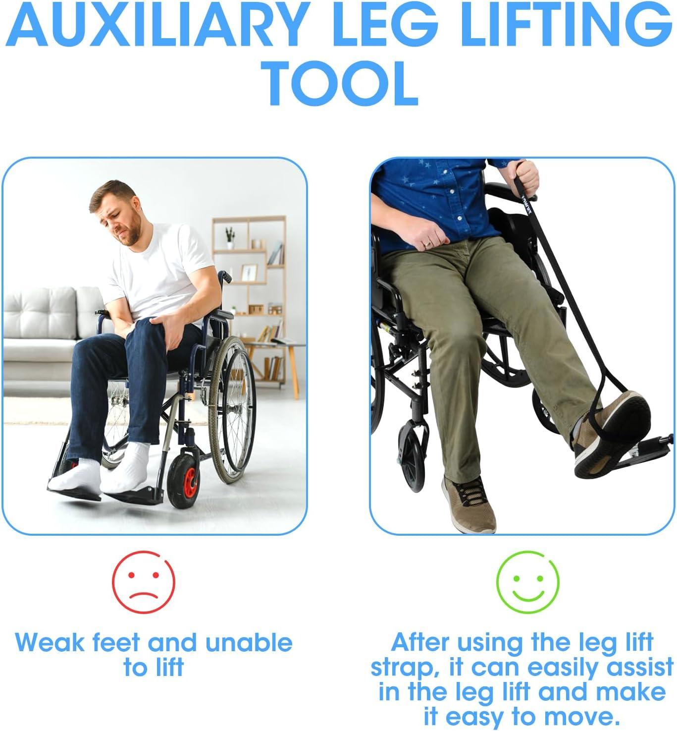 Leg Up Leg and Foot Lifter Mobility Aid Single Loop in Black Leg Lifter ...