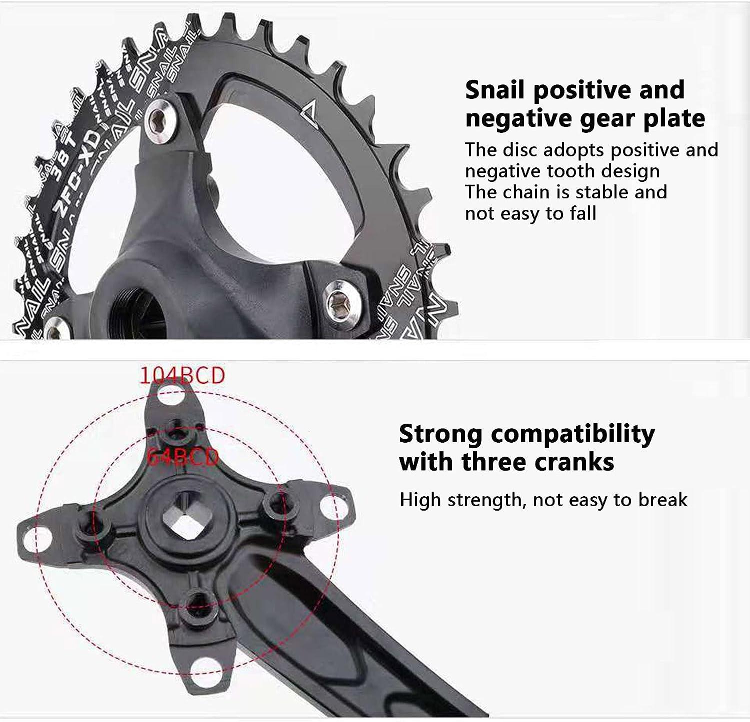 Andeshunk Mountain Bike Crankset Hollow Integrated Crank axle - 32T/34T ...