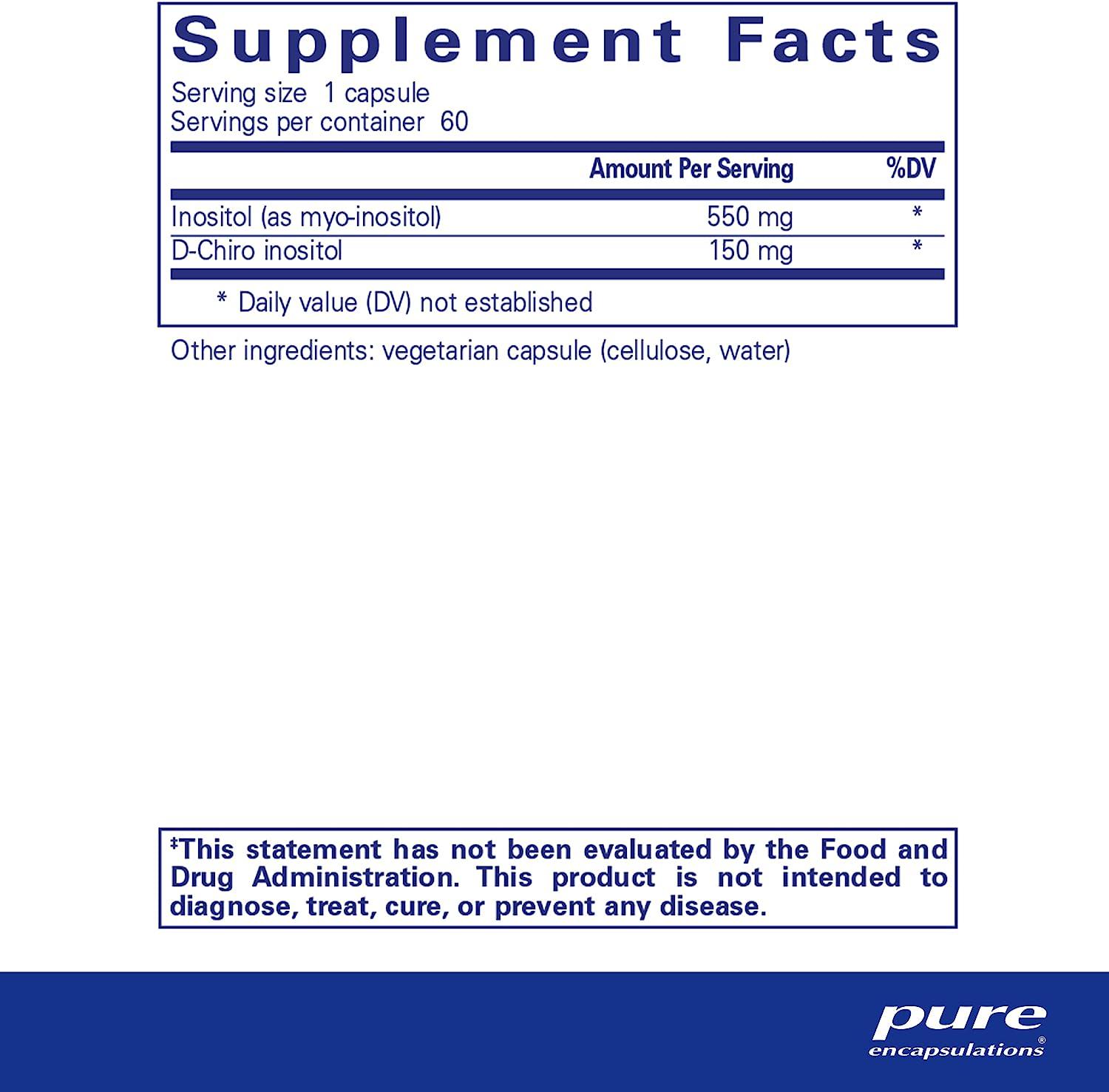 Pure Encapsulations Inositol Complex | Supports Energy, Healthy ...