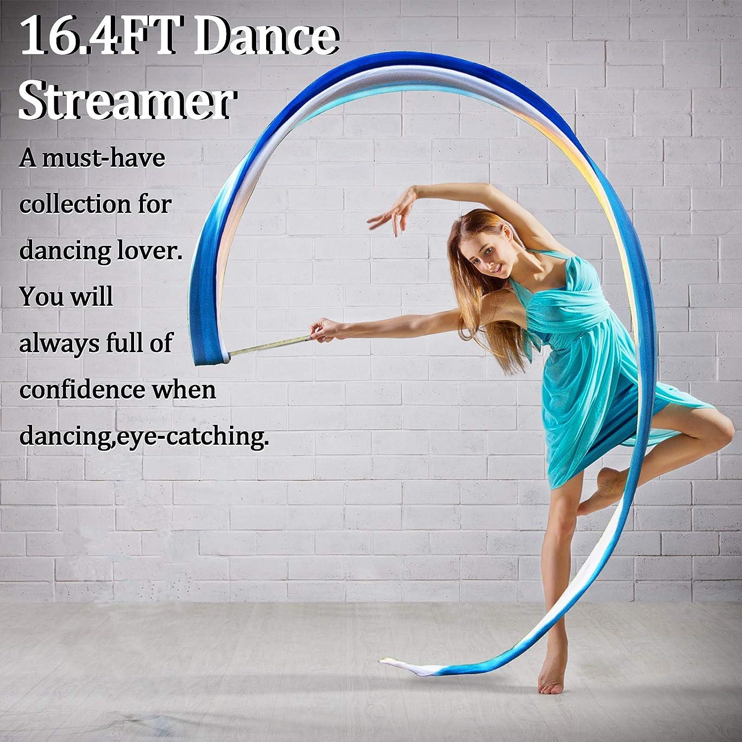 KIKIGOAL 16.4FT Dance Streamer Gymnastics Ribbons - Real Silk Ribbon ...