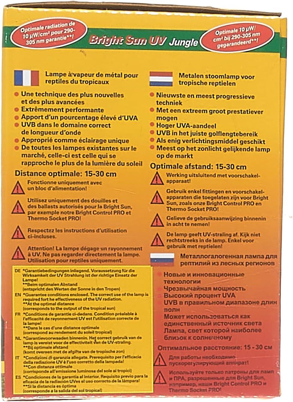 Buy Lucky Reptile Bright Sun UV Jungle 35W Lamp for Tropical Reptiles - E27 Cap UV & Heat ...