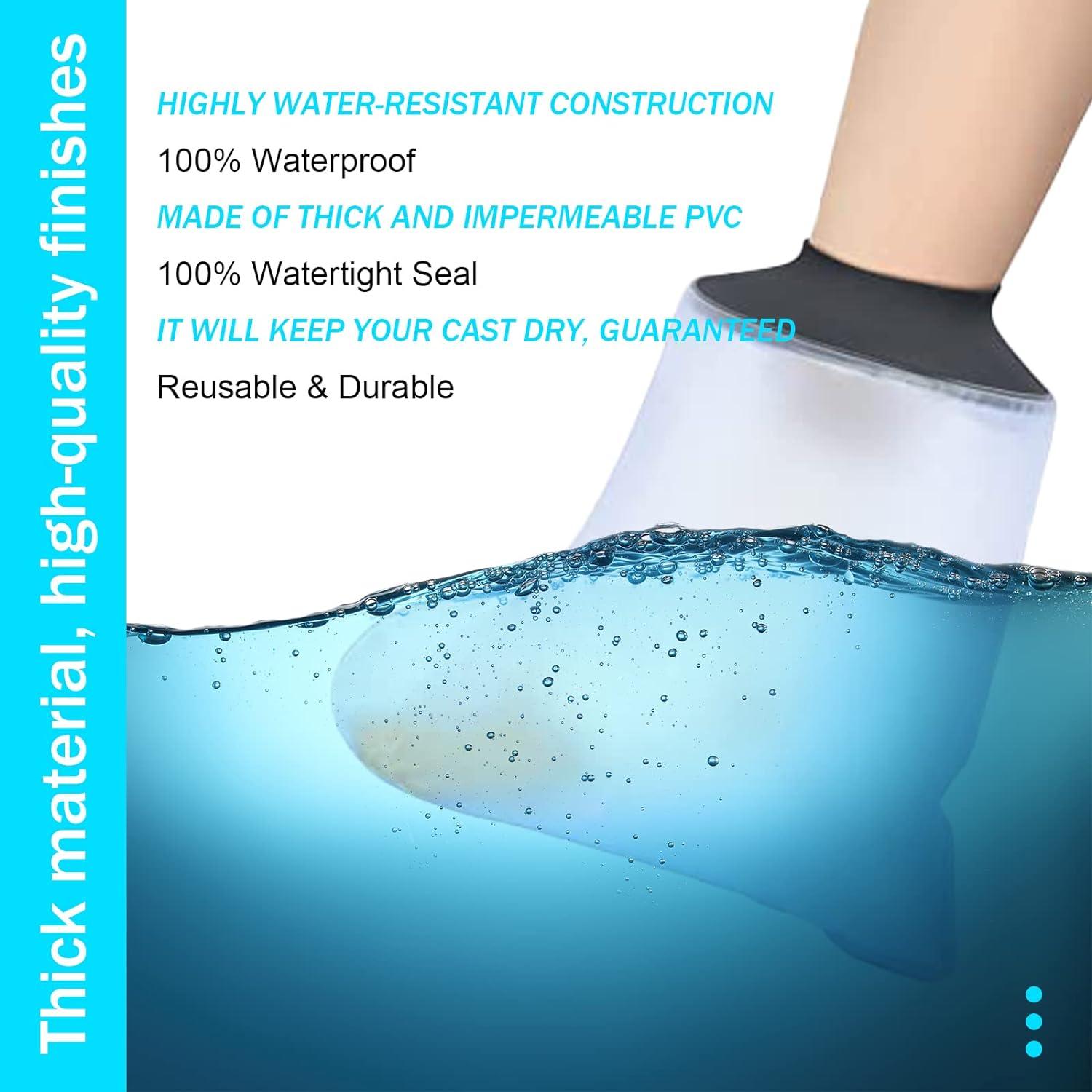 Waterproof Shower Foot Cast Cover - Adult Ankle Leg Bandage Protector ...