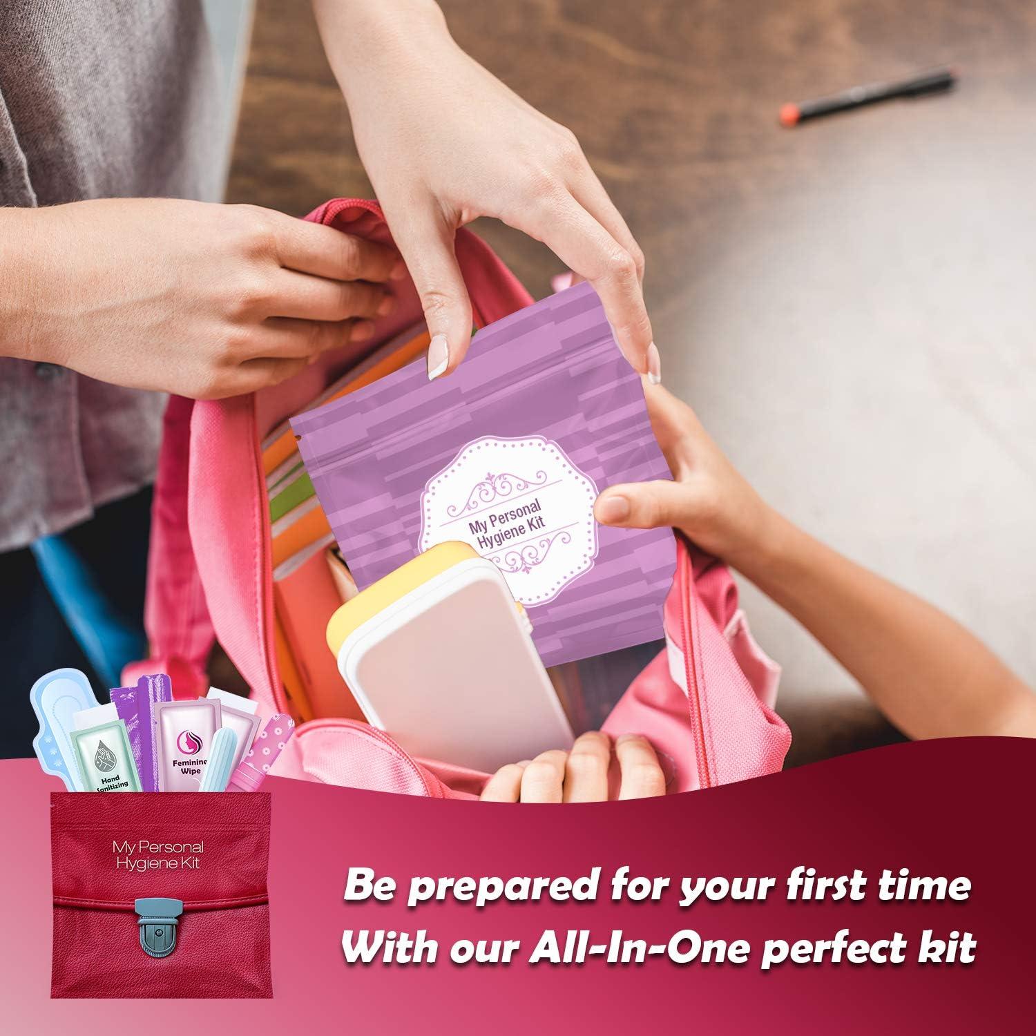 Menstrual Kit All-in-One Convenient Single Period Pack for Traveling ...