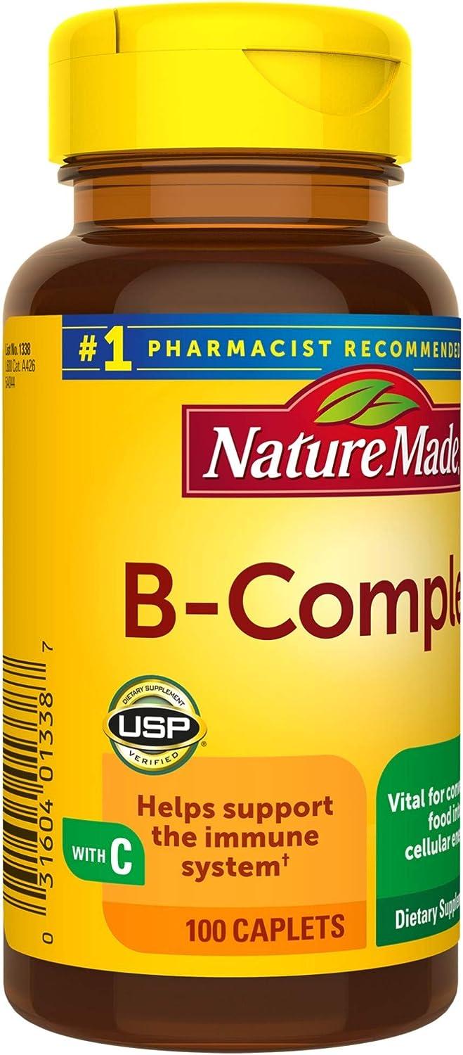 Nature Made B Complex with Vitamin C 100 Caplets - Immune System ...