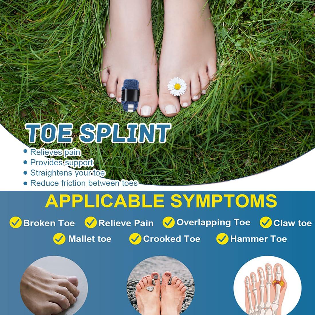 Linxiu 2-Piece Toe Rail Hammer & Toe Extenders for Broken & Claw Toes ...