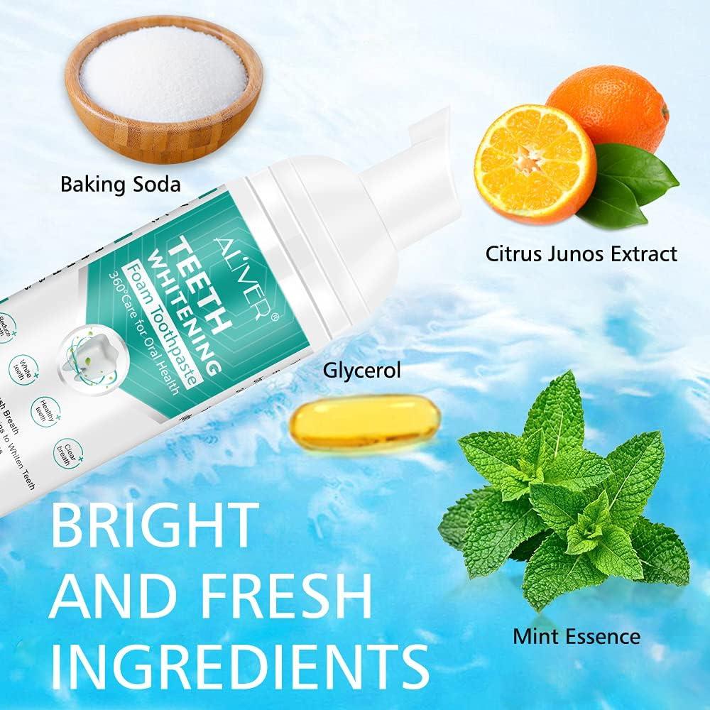 Baking Soda Toothpaste Foam 60ml 2Pcs - Intensive Stain Removal ...