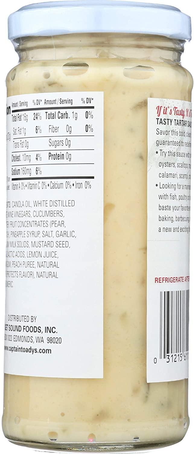 Captain Toady's Tartar Sauce - 8 oz | Premium Quality Condiment | Buy ...